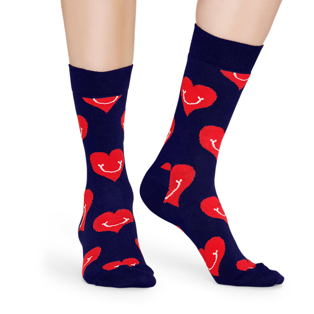 Happy Socks Smiley Heart Navy – SocKing